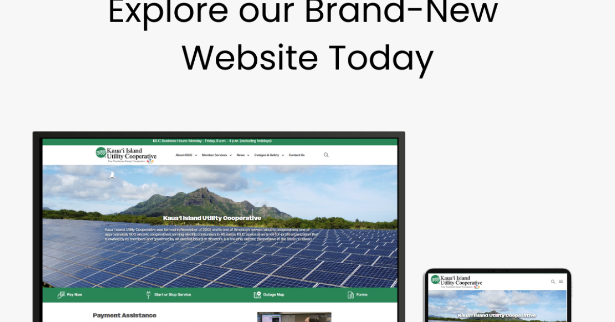 KIUC Website SHiNEs Online with Redesign | Kauaʻi Island Utility ...